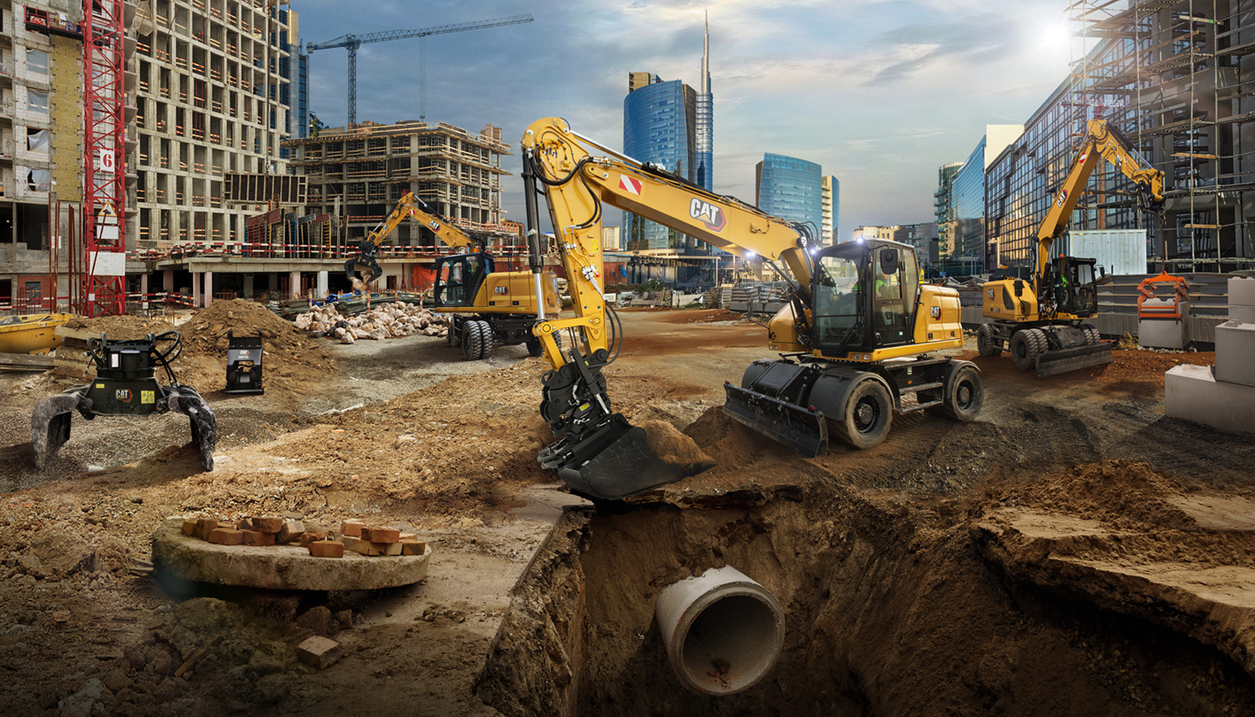 STET lança novas escavadoras de rodas CAT® M314 e M318 Next Generation ...